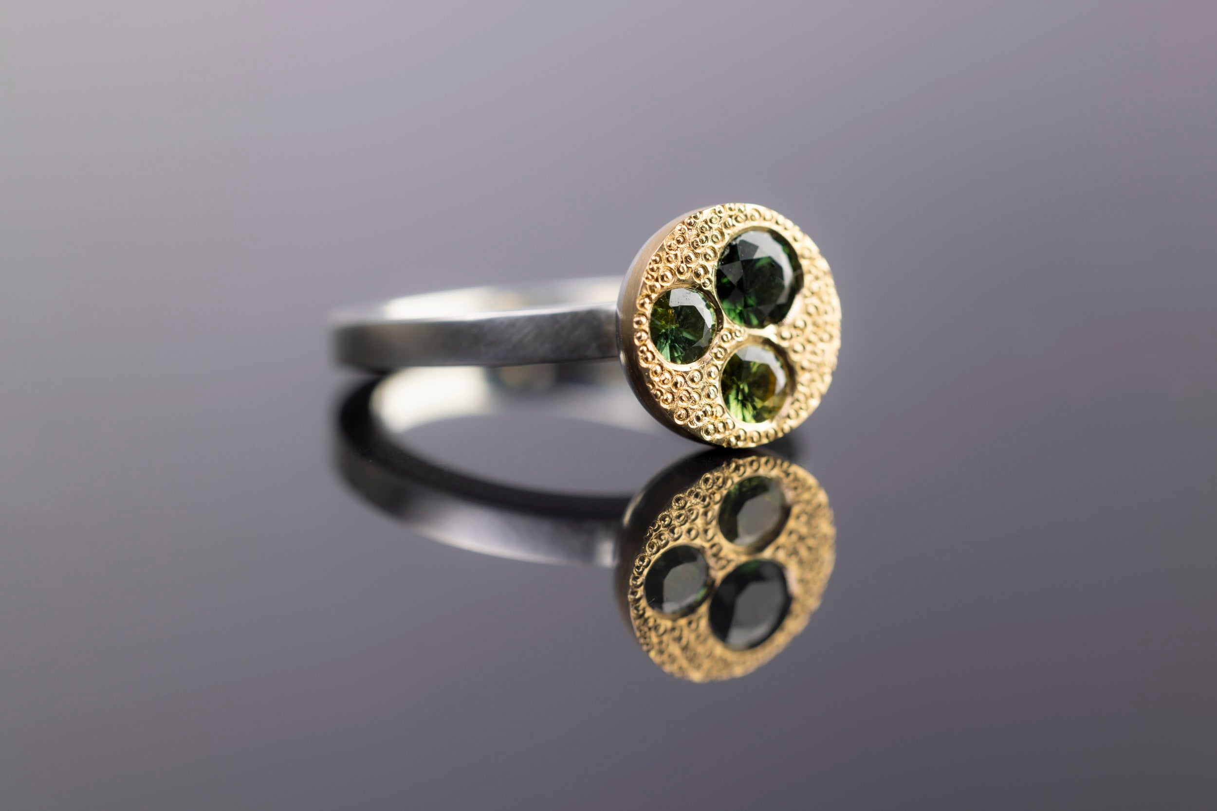 Tri Green Sapphire Ring – Rachael Morrison Jewellery